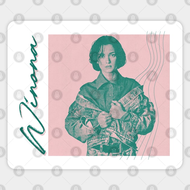 Winona /\ 1990s Style Duotone Aesthetic - Winona - Sticker | TeePublic